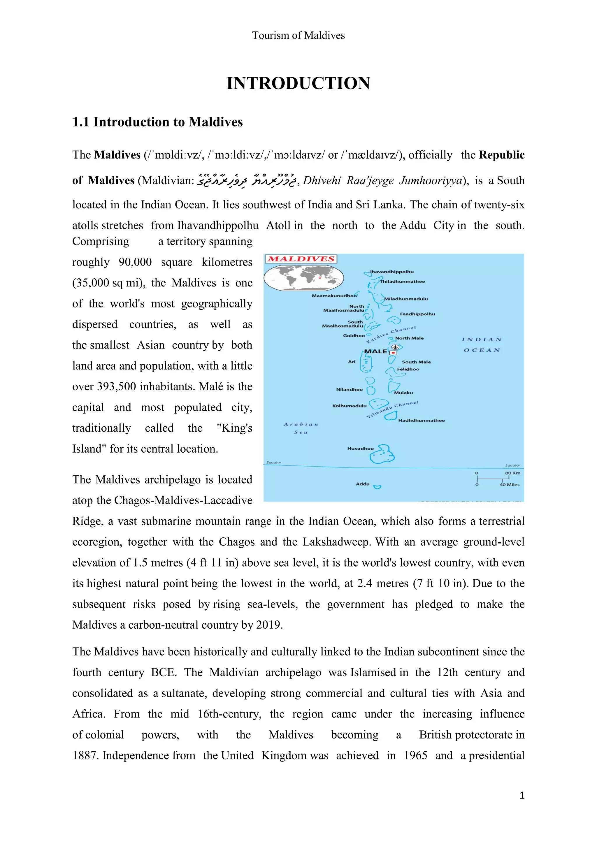 Tourism of Maldives | PDF