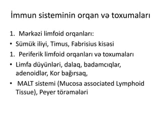 İmmun sistemi və onun təşkili | PPT