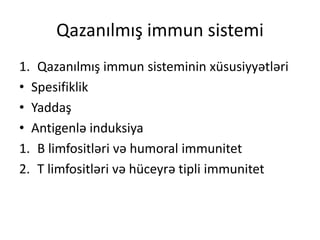 İmmun sistemi və onun təşkili | PPTX