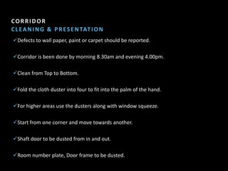 Hk training-13- corridor cleaning | PPT