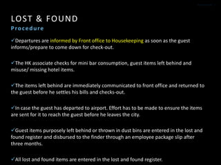 Hk training-21- lost & found | PPTX