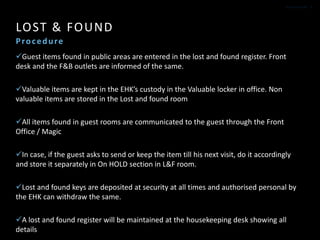 Hk training-21- lost & found | PPTX