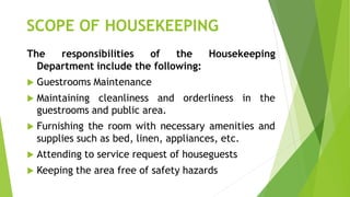 HOUSEKEEPING | PDF