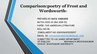 Comparison: poetry of_frost_and_wordsworth | PPTX