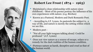 Comparison: poetry of_frost_and_wordsworth | PPTX | Poetry | Books and ...