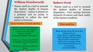 Comparison: poetry of_frost_and_wordsworth | PPTX | Poetry | Books and ...