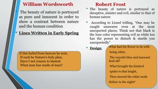 Comparison: poetry of_frost_and_wordsworth | PPTX | Poetry | Books and ...