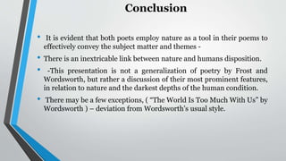 Comparison: poetry of_frost_and_wordsworth | PPTX | Poetry | Books and ...