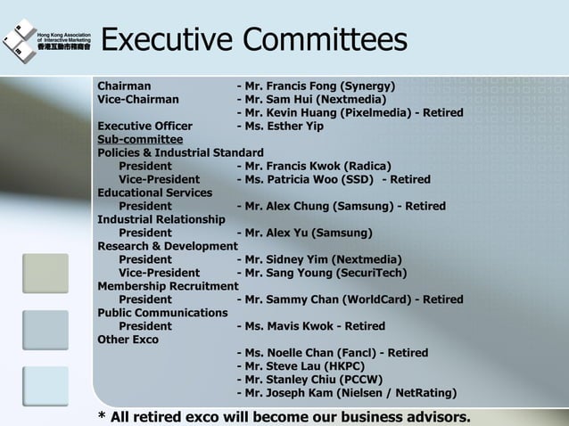 HKAIM Chairman Report 2007 2008 | PPT