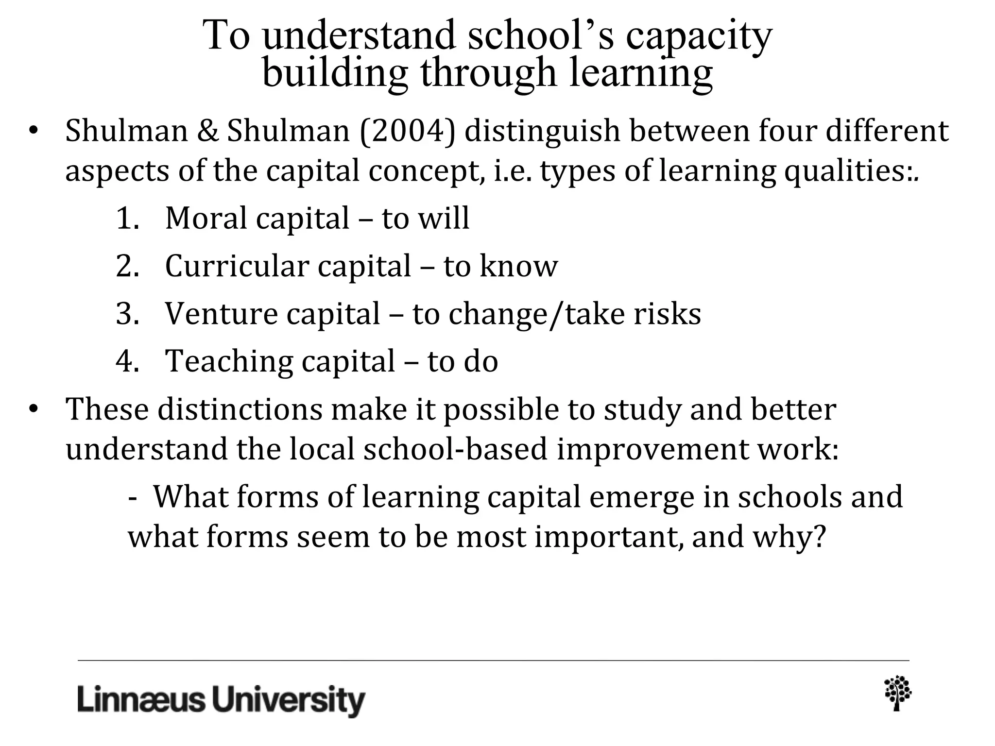 School improvement in practice. Learnings from ongoing research | PPT