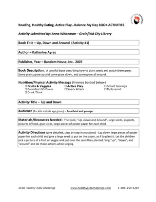 Preschool Library Activities | PDF