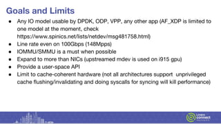 HKG18-110 - net_mdev: Fast path user space I/O | PPT