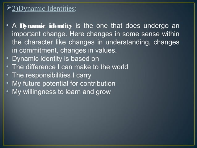 Static And Dynamic Identity | PPT | Physics | Science