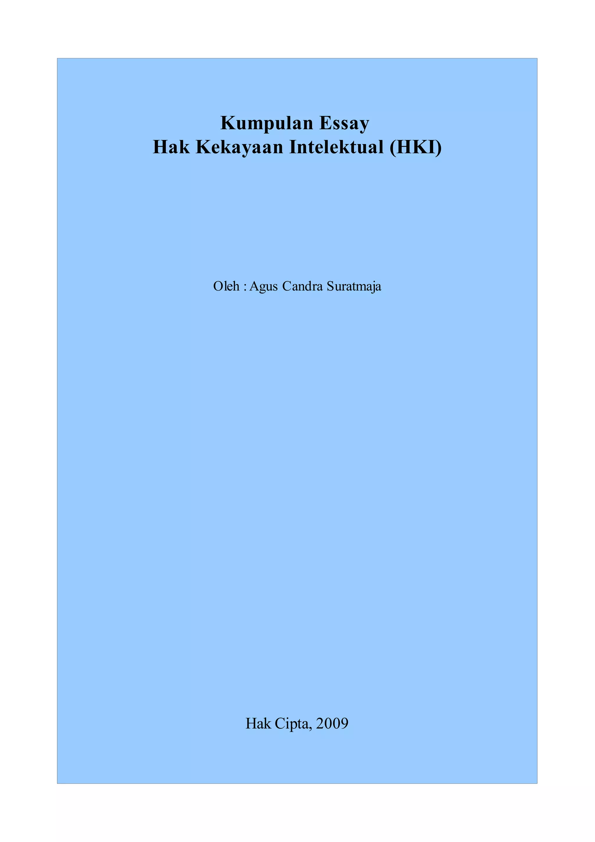 Buku Hak Kekayaan Intelektual (HKI) | PDF