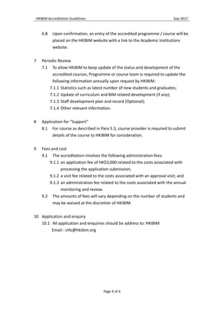 HKIBIM - Accreditation Guidelines | PDF