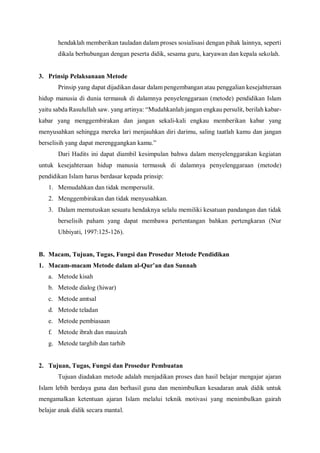 Hakikat Metode Pendidikan dalam Islam | PDF