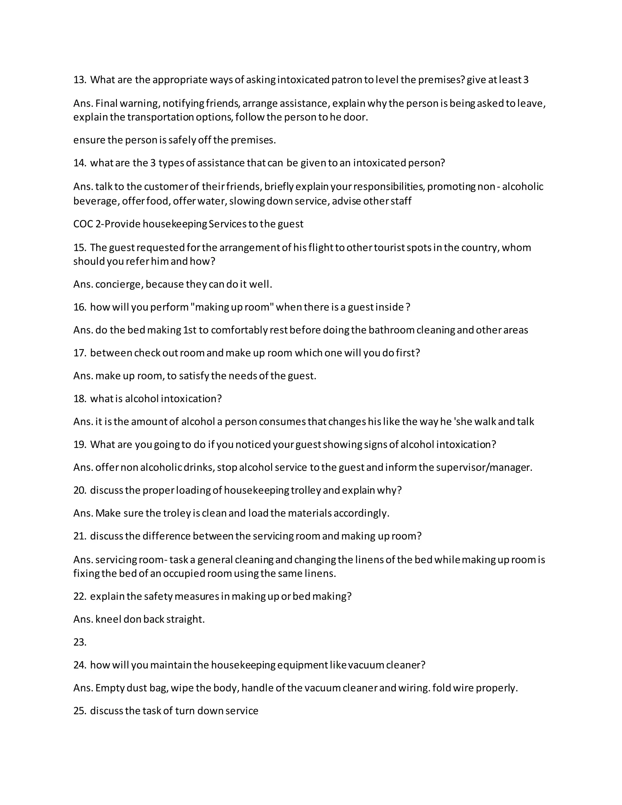 sample tesda review | DOCX