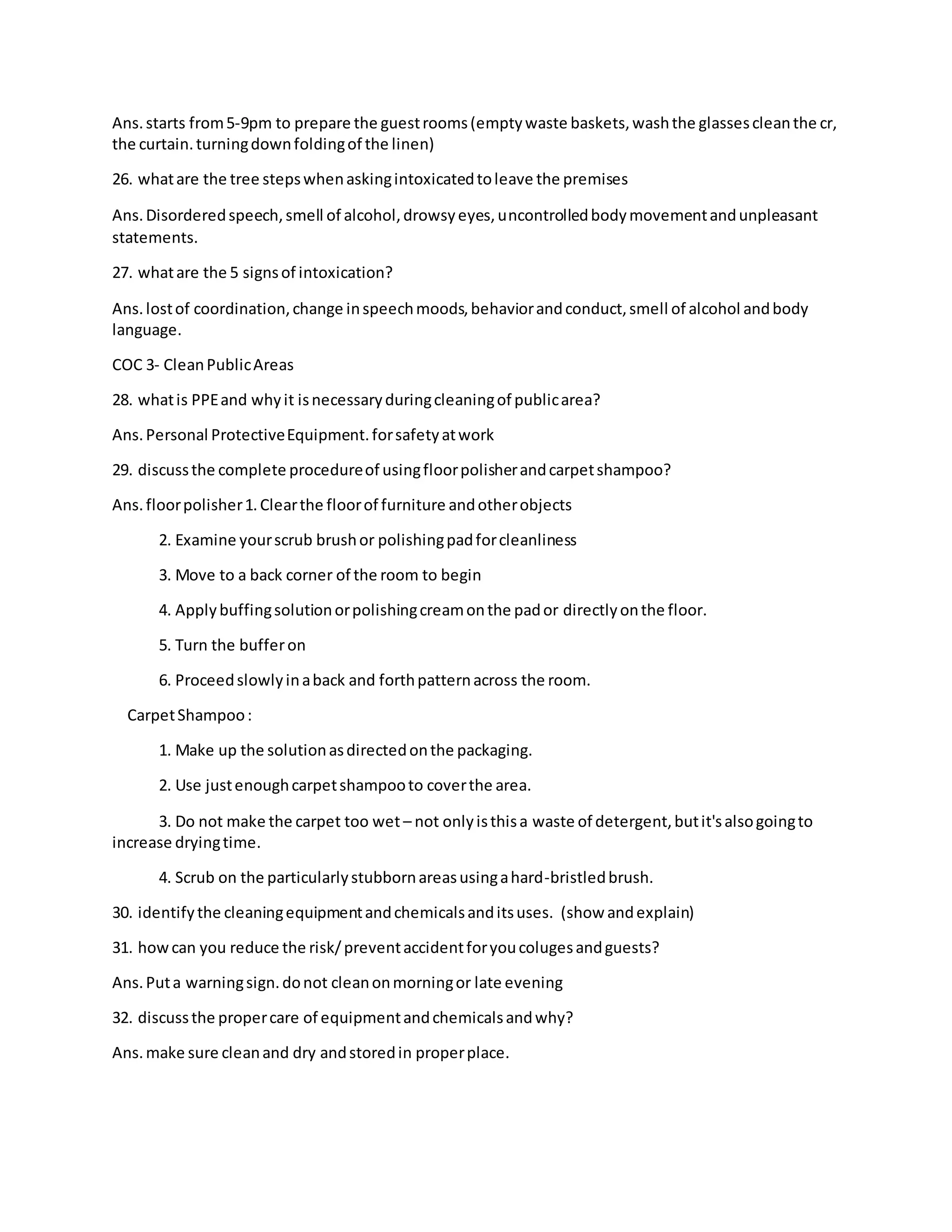 sample tesda review | DOCX