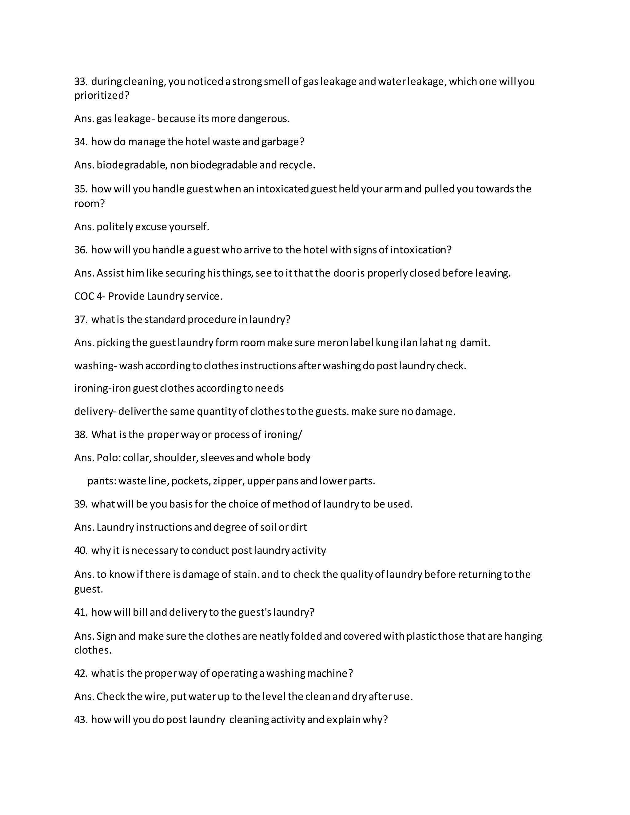 sample tesda review | DOCX