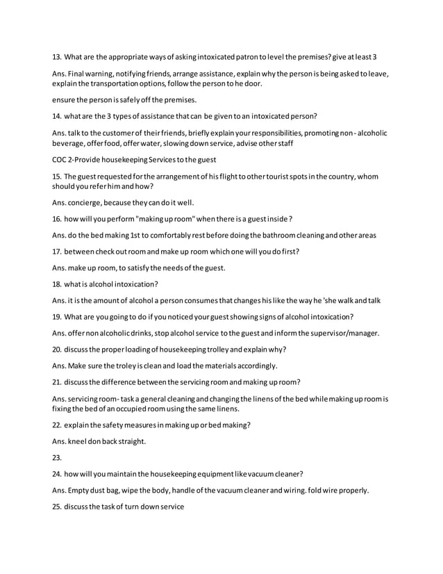 sample tesda review | DOCX