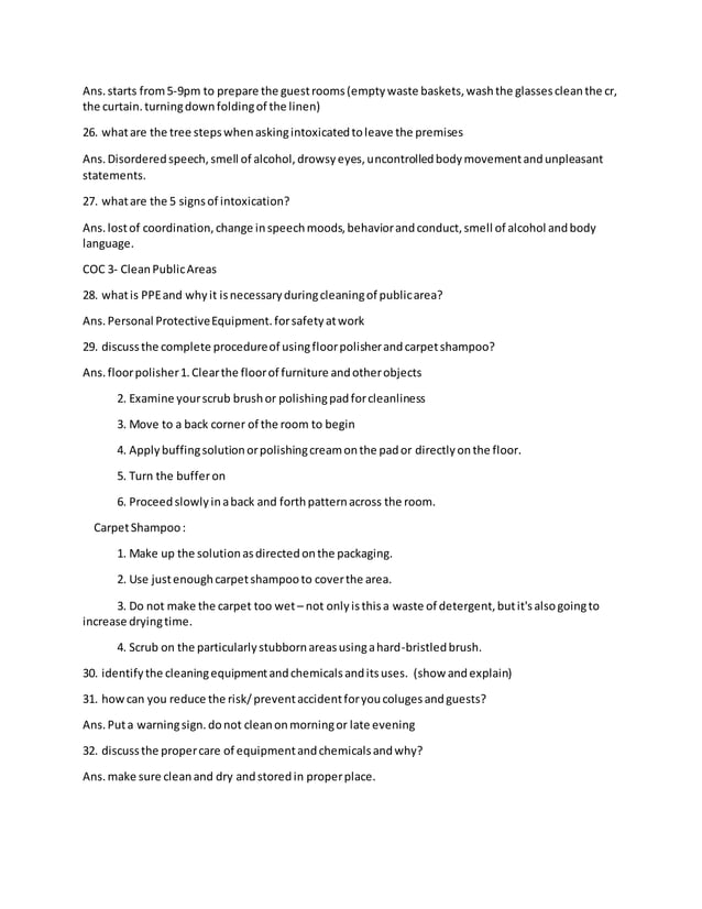 sample tesda review | DOCX