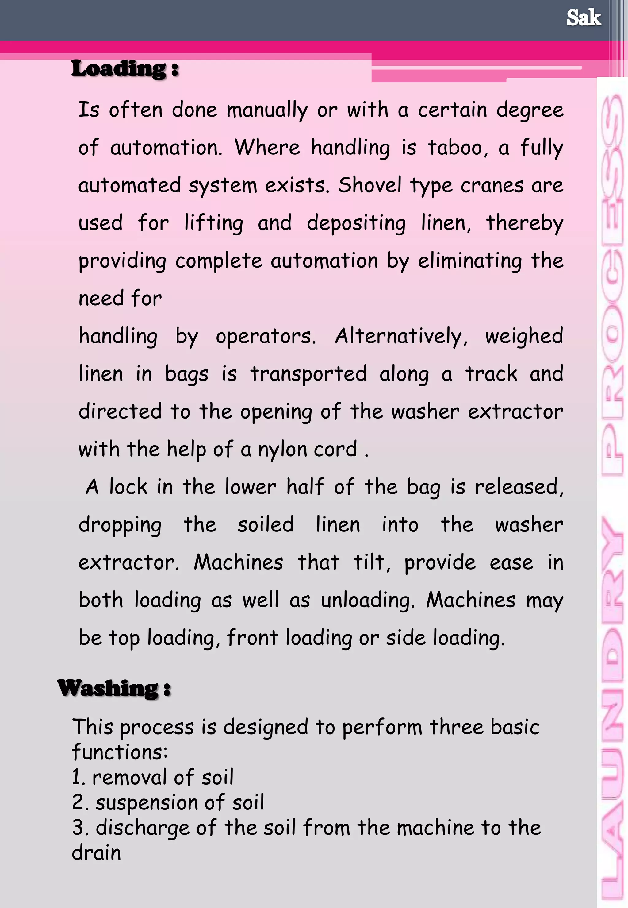 House keeping laundry process sak | PPTX
