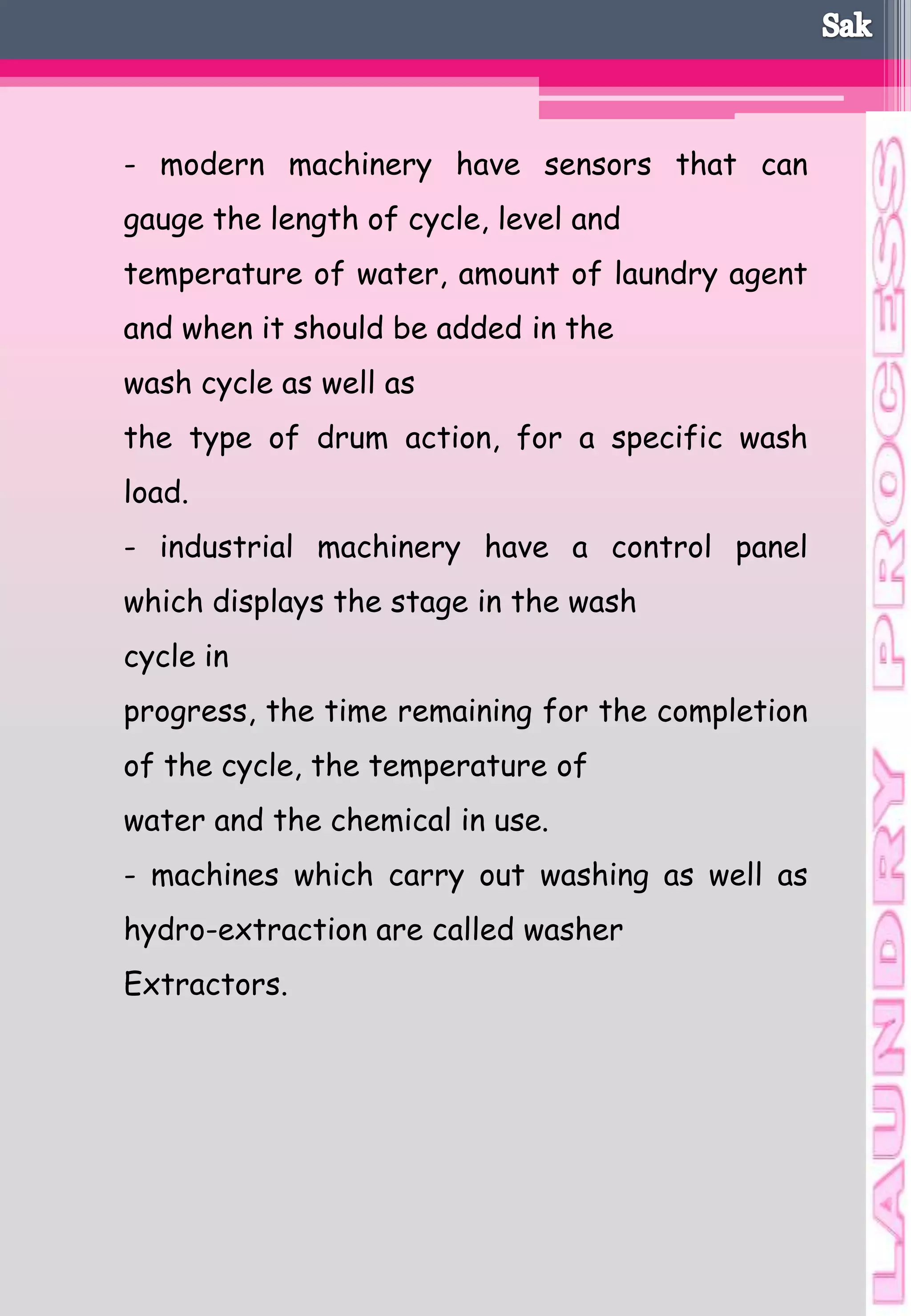 House keeping laundry process sak | PPTX