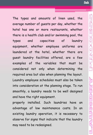 House keeping laundry process sak | PPTX