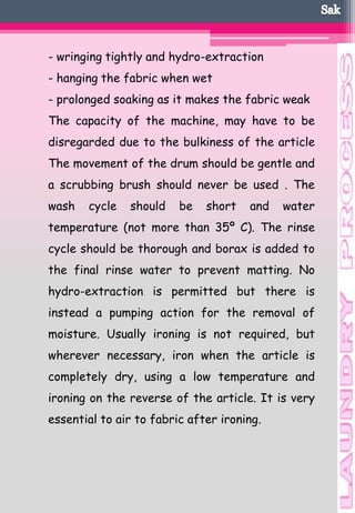 House keeping laundry process sak | PPTX