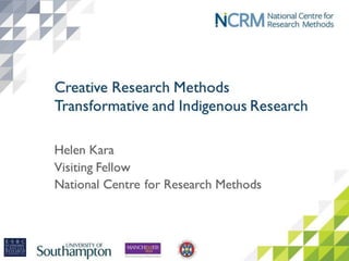 Creative research methods: Transformative research frameworks | PPTX