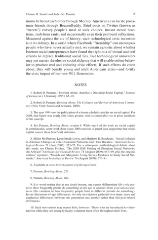 HKS Robert Putnam still bowling alone | PDF | Civic affairs | Politics