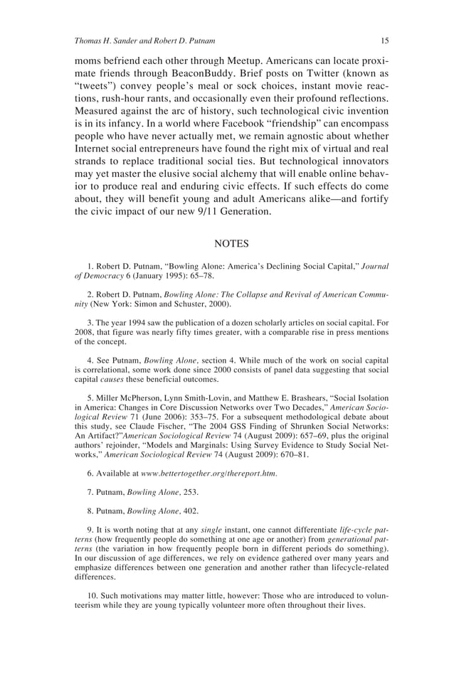 HKS Robert Putnam still bowling alone | PDF | Civic affairs | Politics