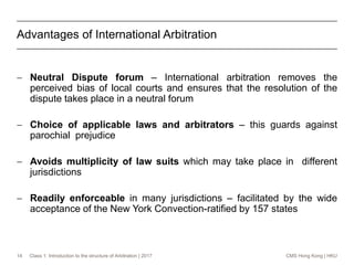 Hku international arbitration class 1 | PPTX