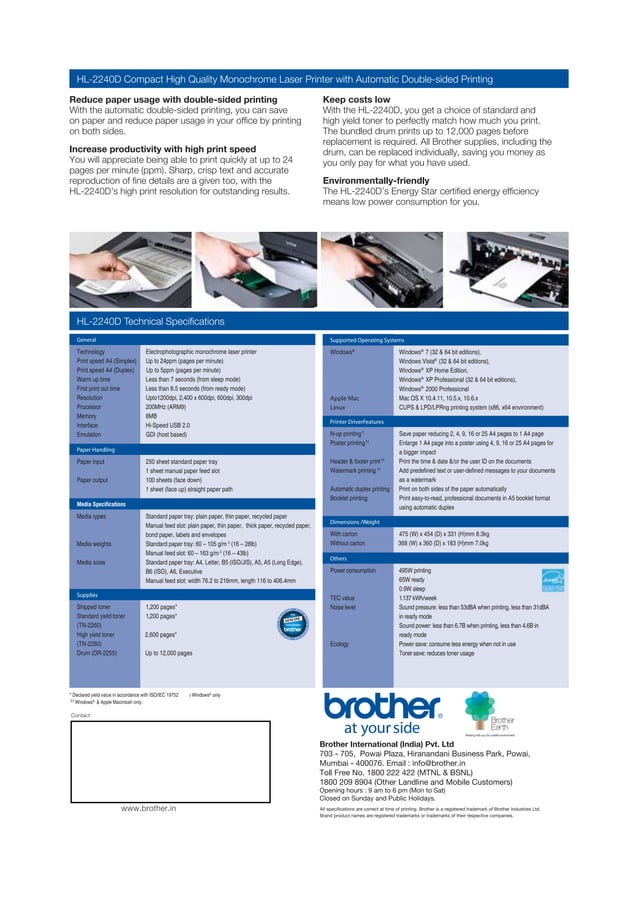 Hl 2240 d-india_brochure | PDF