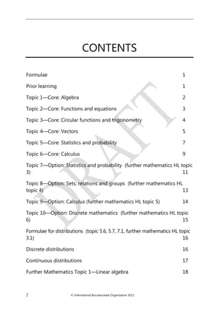 Mathematics HL and Further mathematics HL Formula Booklet Zimsec ...