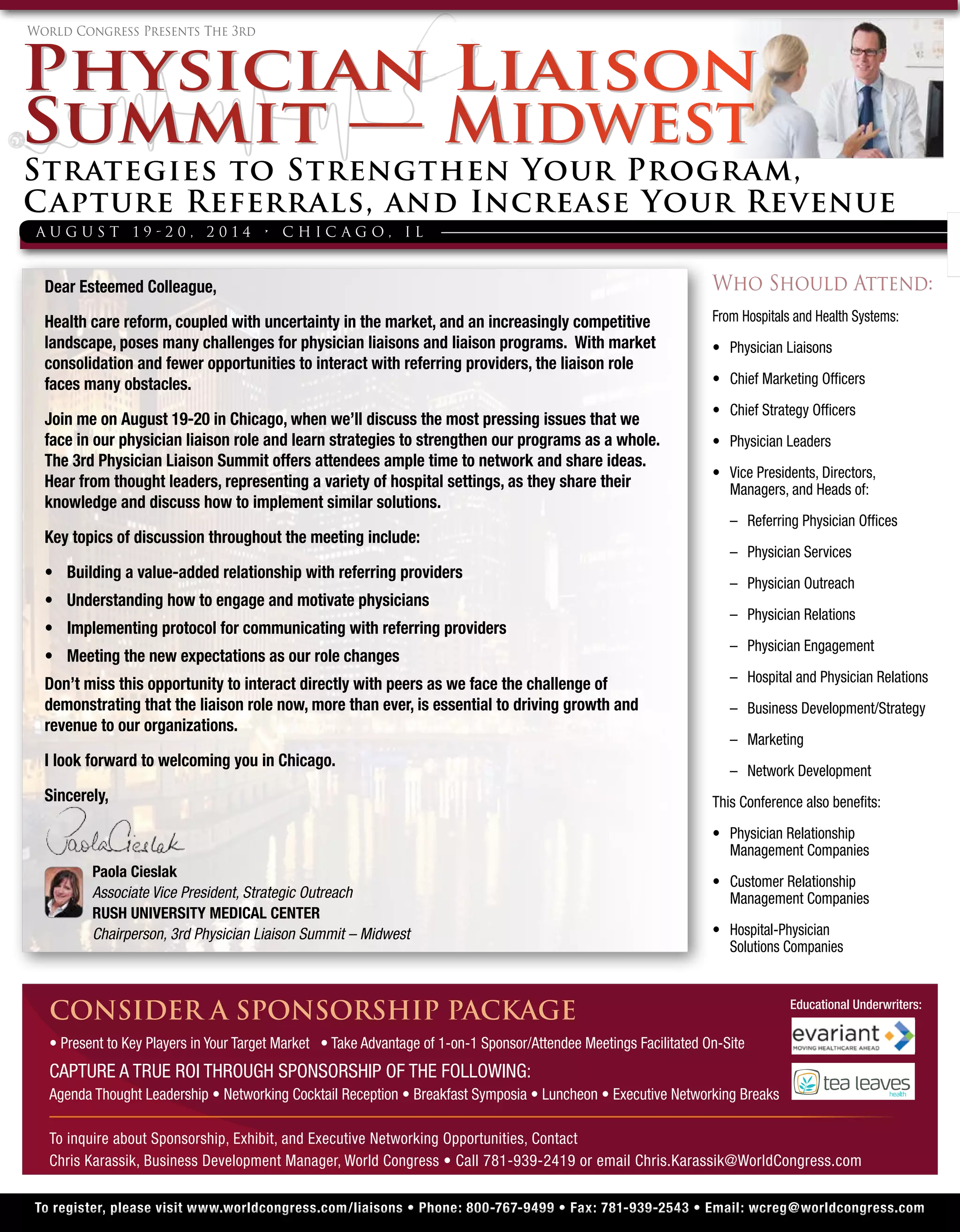 Physician Liaison Summit - Midwest | PDF | Business Expos & Conferences | Events