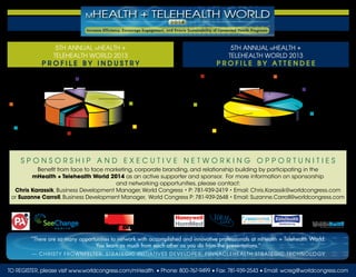 The mHealth + Telehealth World 2014 | PPT