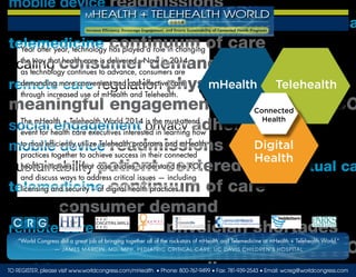 The mHealth + Telehealth World 2014 | PPT