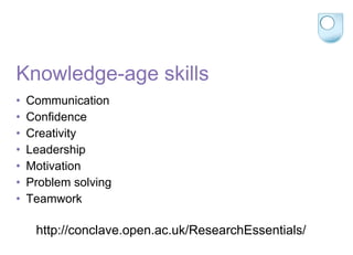 Developing Knowledge-age Skills | PPT