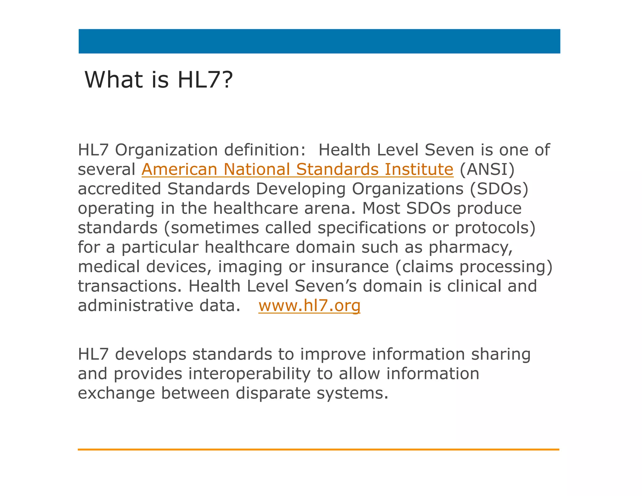 Understanding HL7 version 2.5.1 and Meaningful Use data considerations ...