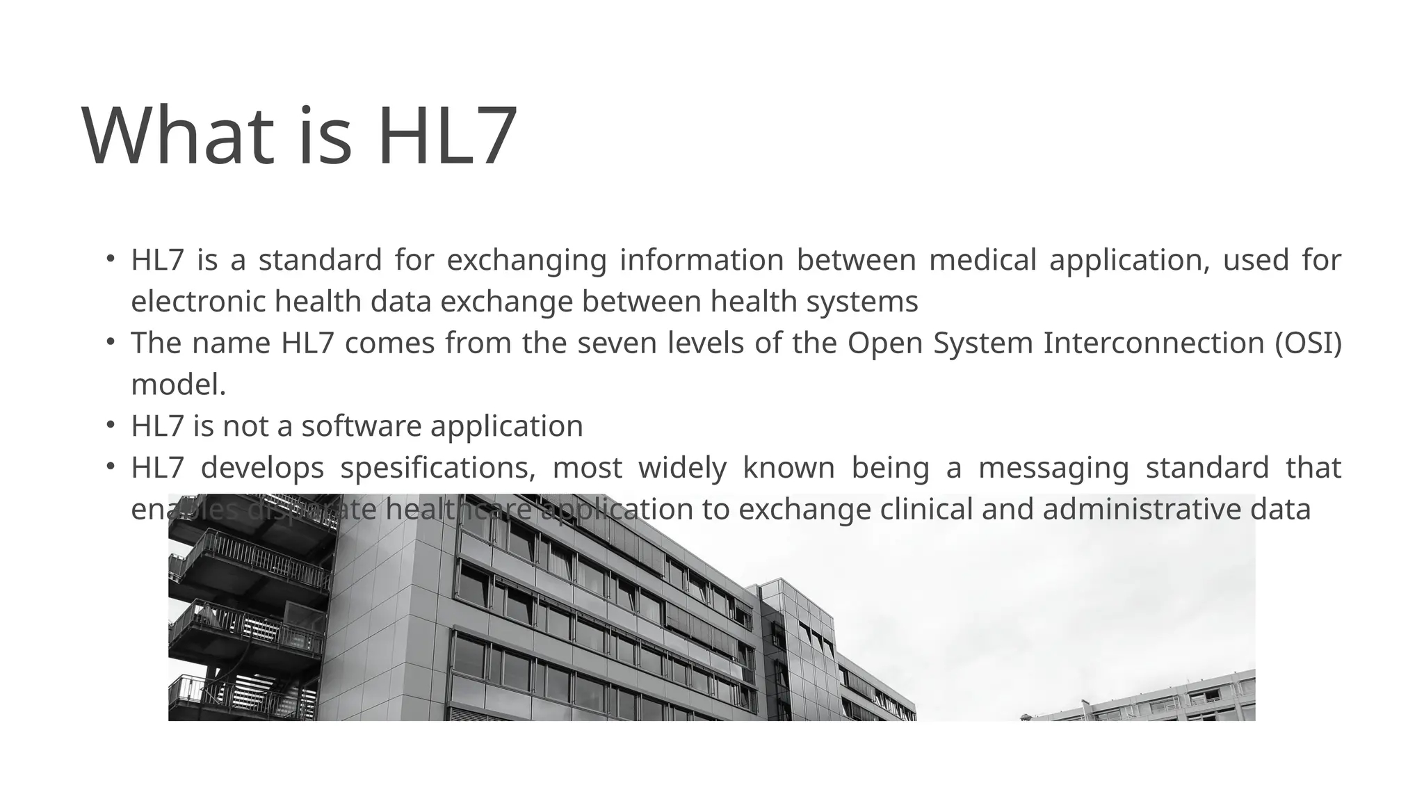 HL7-seven levels of the Open System Interconnection (OSI) model | PPTX