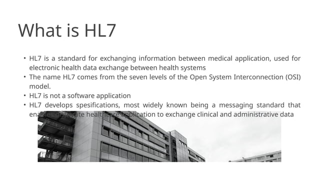 HL7-seven levels of the Open System Interconnection (OSI) model | PPTX