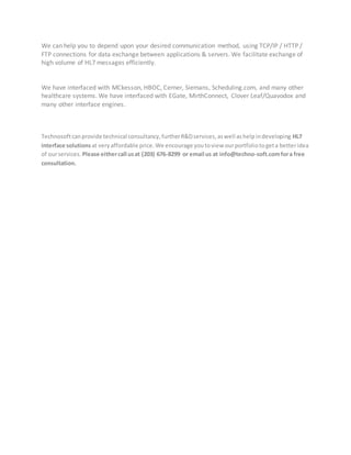 Hl7 interface development | PDF