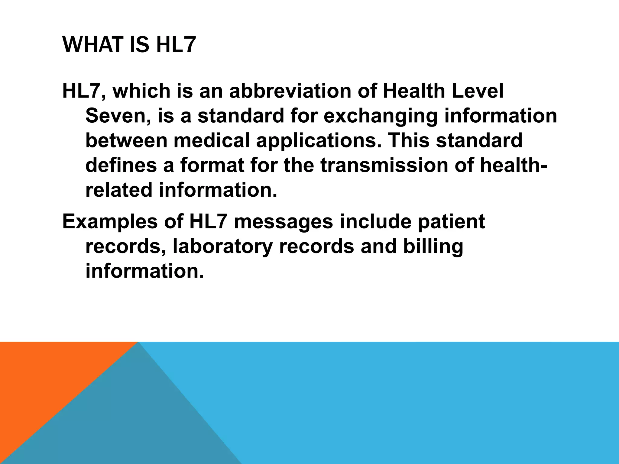 Hl7 Overview | PPTX