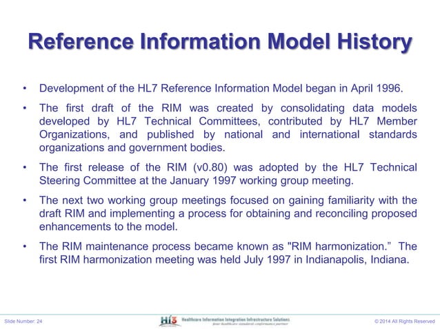 Hl7 reference information model | PPTX