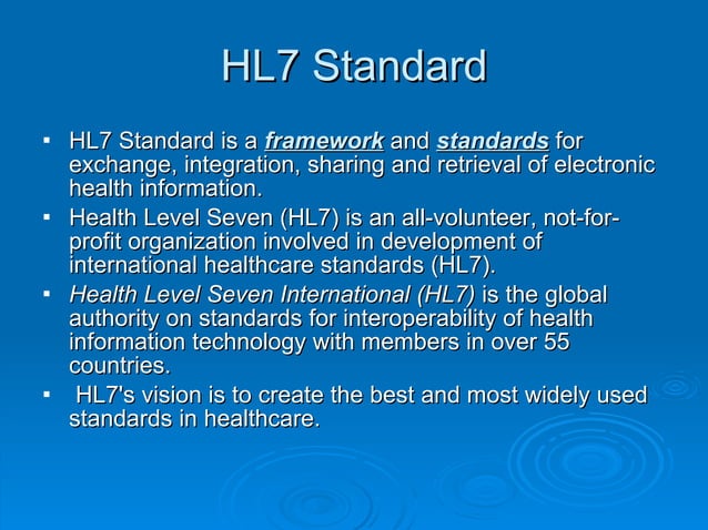 Hl7 standard | PPT