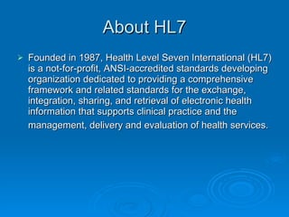 Hl7 standard | PPT