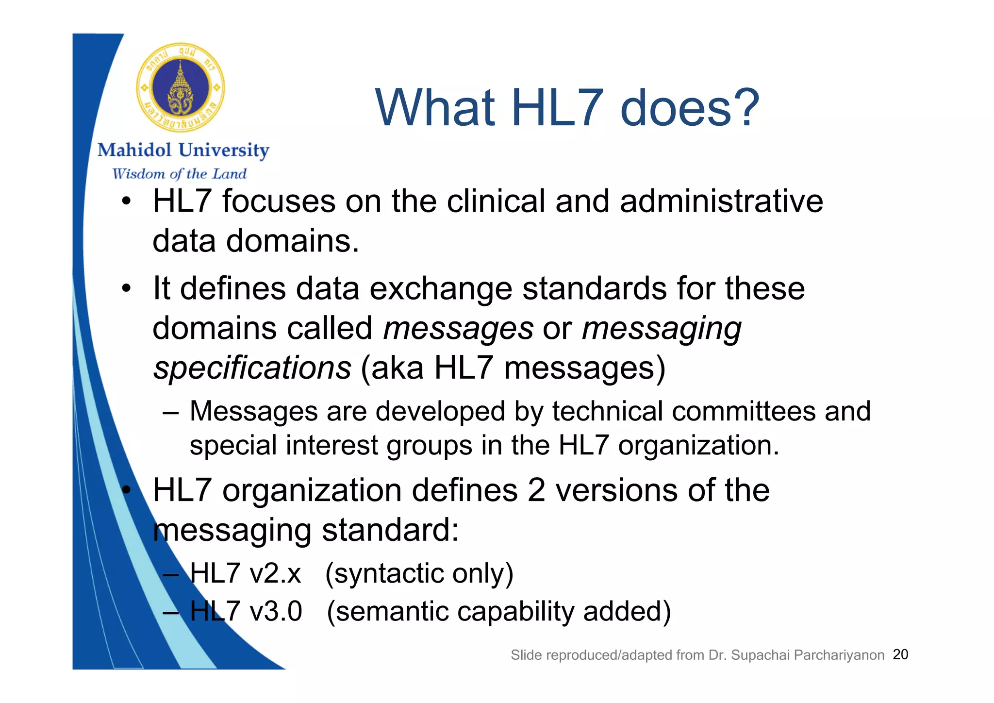 Hl7 Standards, Reference Information Model & Clinical Document ...