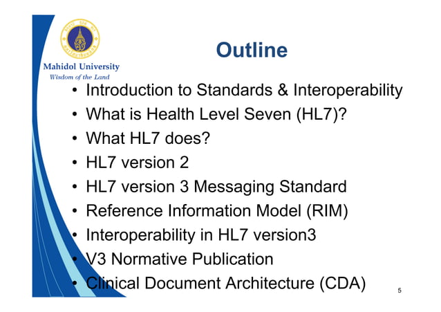 Hl7 Standards, Reference Information Model & Clinical Document ...