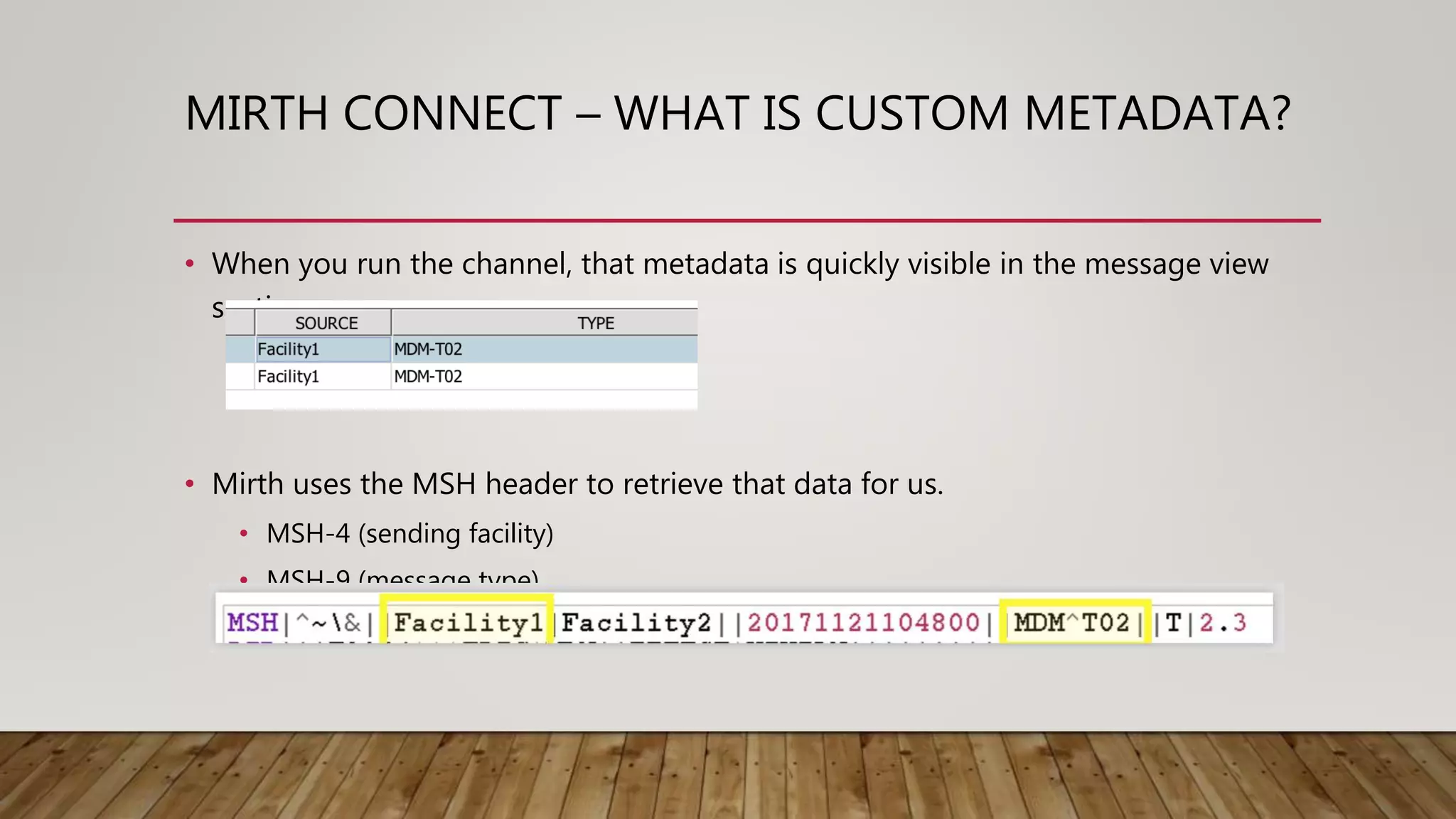 Mirth Connect Custom Metadata | PPTX